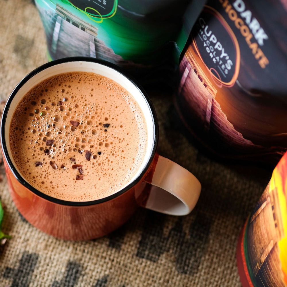 Guppy's Chocolates - Luxury Chocolate Gifts - Hot Chocolate Flakes UK